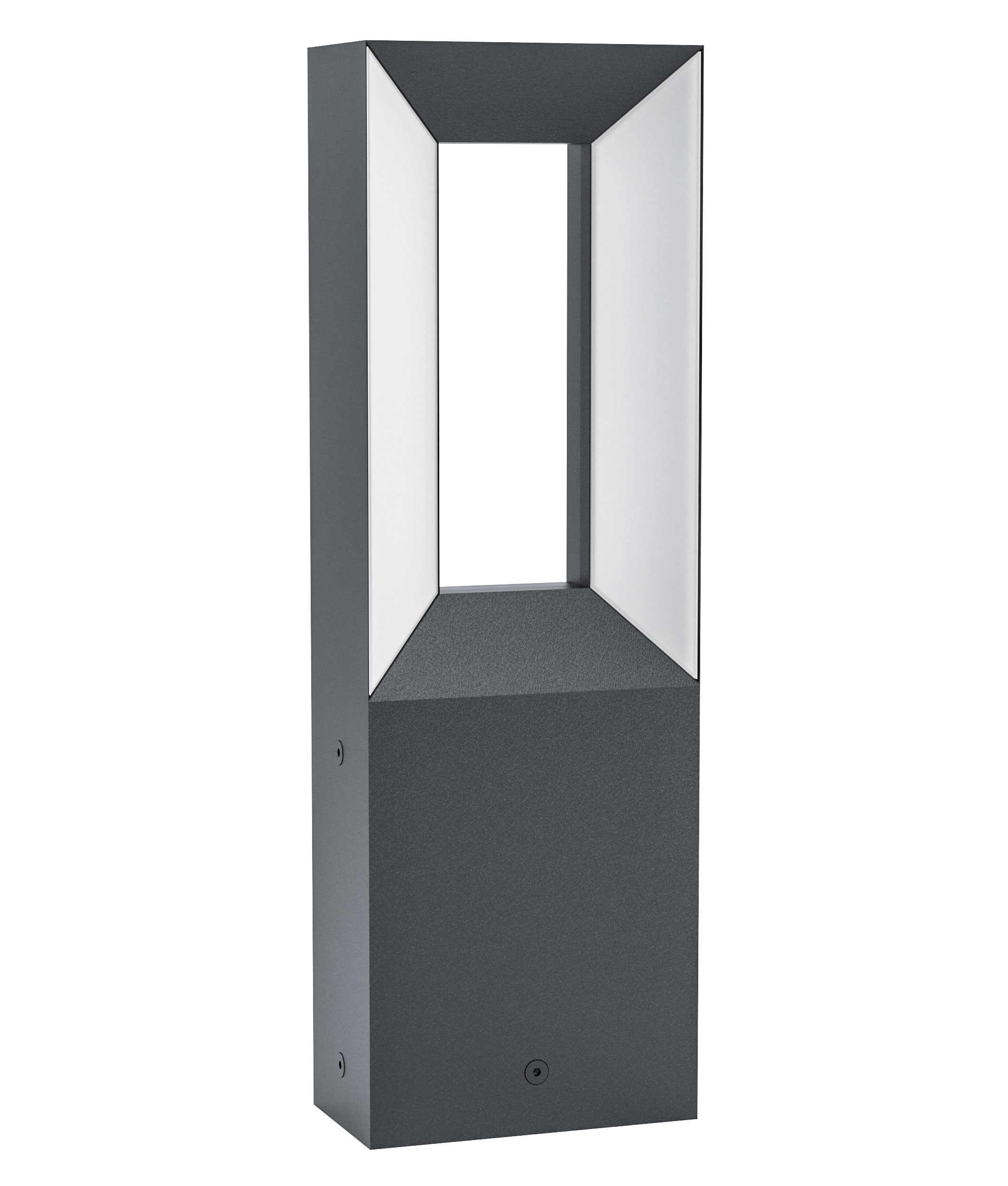 LED Modern LED Black Outdoor Bollard & Short Post Light - 2 Sizes