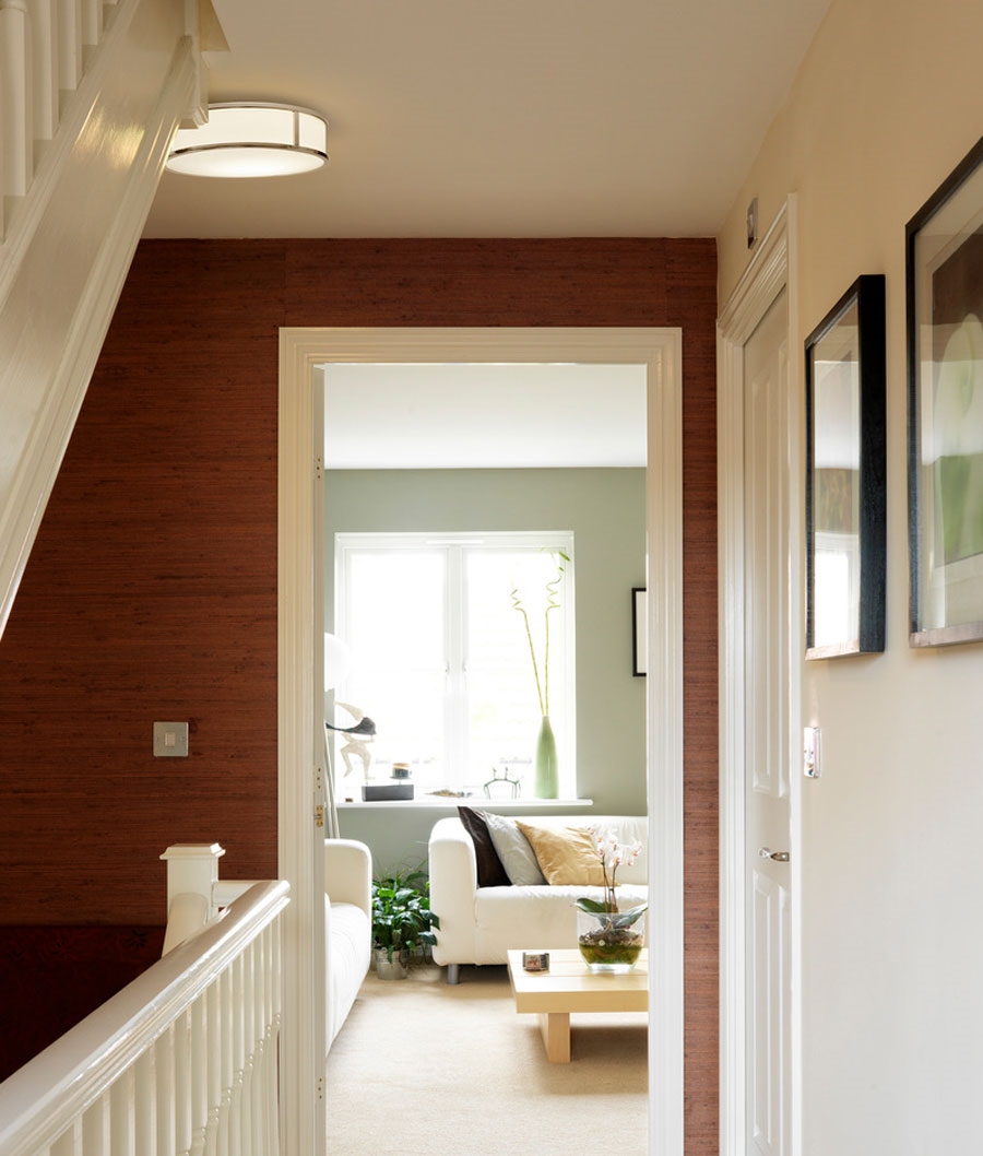 Art Deco Round Framed Opal Glass LED Bathroom Flat Ceiling or Wall Light