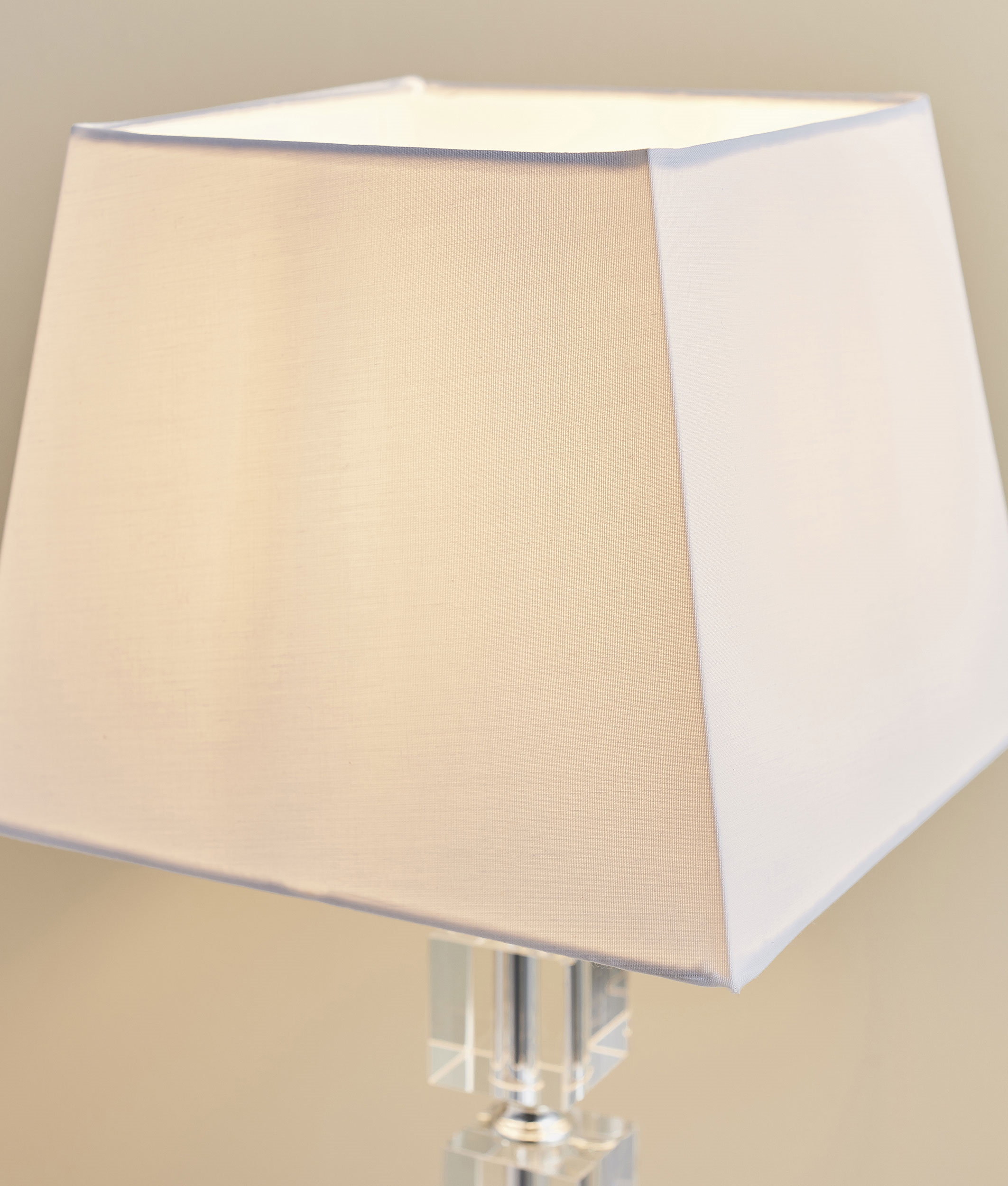 Affordable Glam Table Light With Cream Boxed Shade
