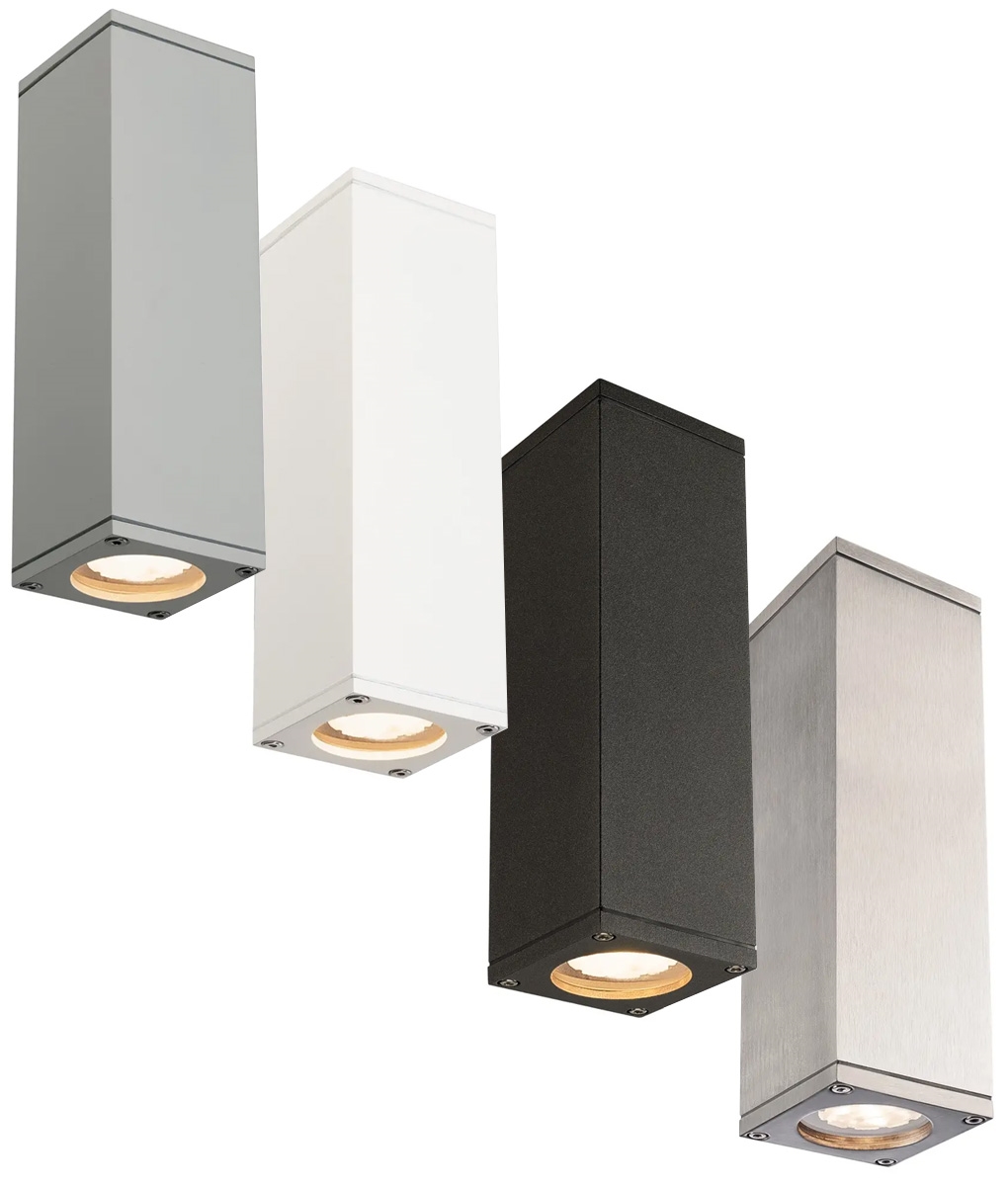 Long Boxed Rectangular Up & Down IP44 Outdoor Wall Light