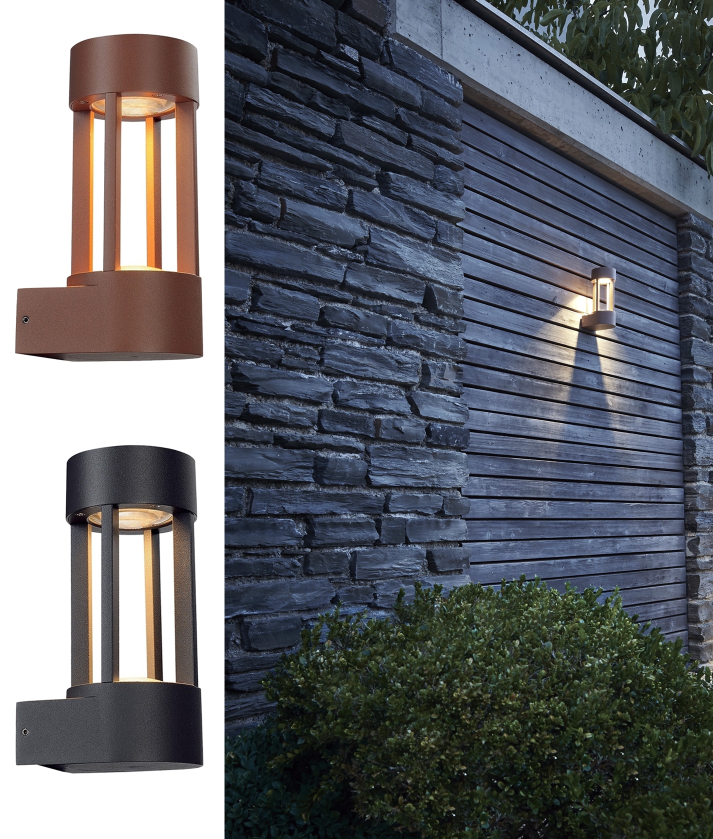 Indirect Modern Lighting - Open Frame LED Bracket Exterior Wall Light