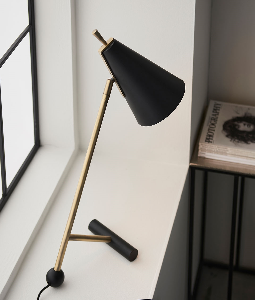 Mid-Century Styled Fully Adjustable Task Light - Black