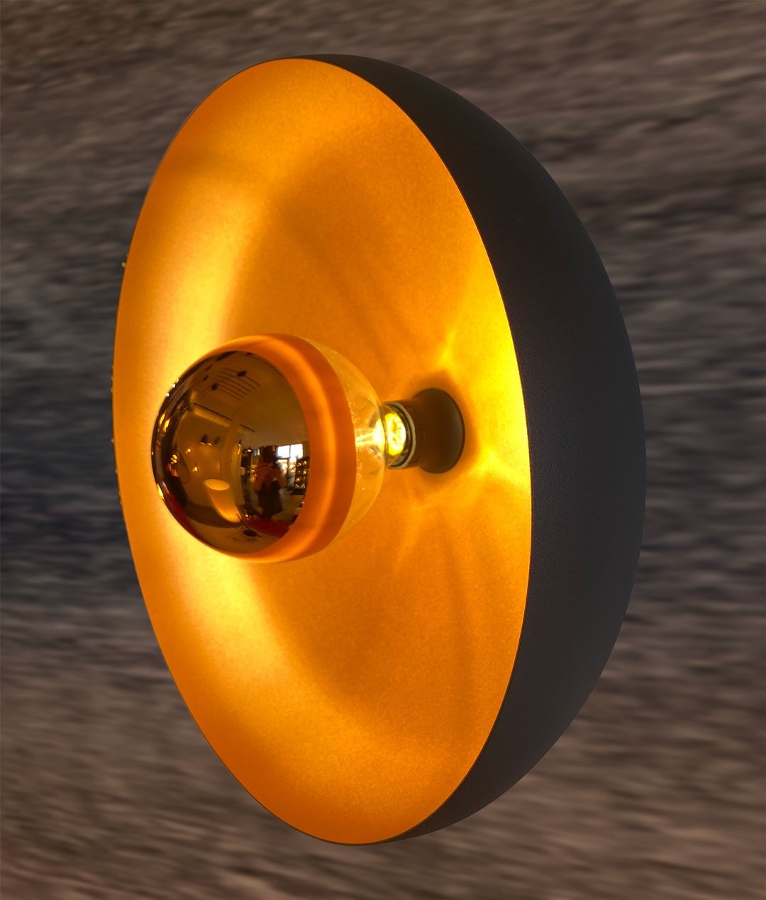 Scandi Metal Bowl Shade Flat Ceiling Light - Silver, Copper or All Black