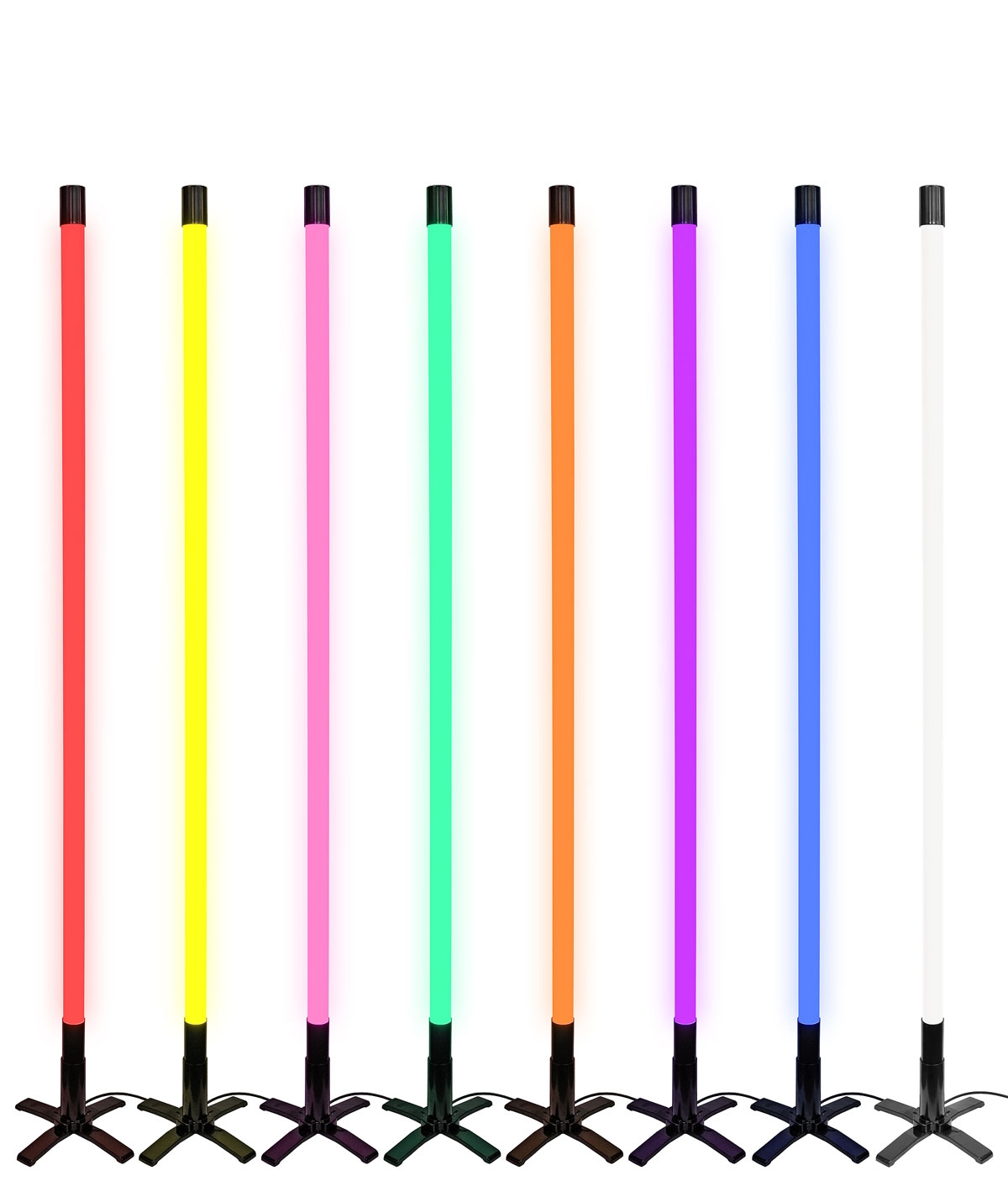 Neon LED Tube Light in 8 Colours including Stand and Wall Clips