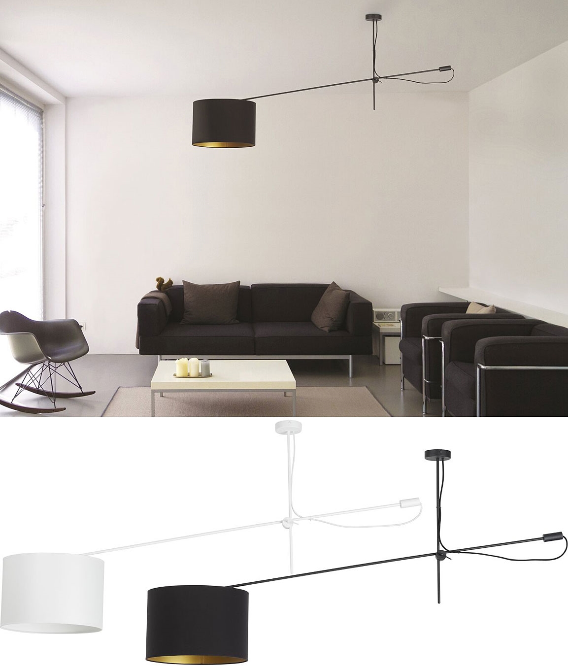 Offset Ceiling Pendant - Put the Light Just Where You Want It