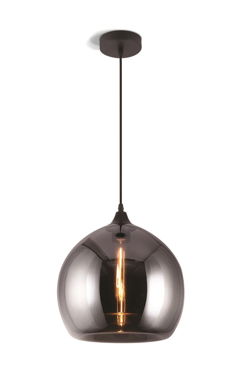 One Light 63136/DC DARK CHROME PENDANT 12W E27