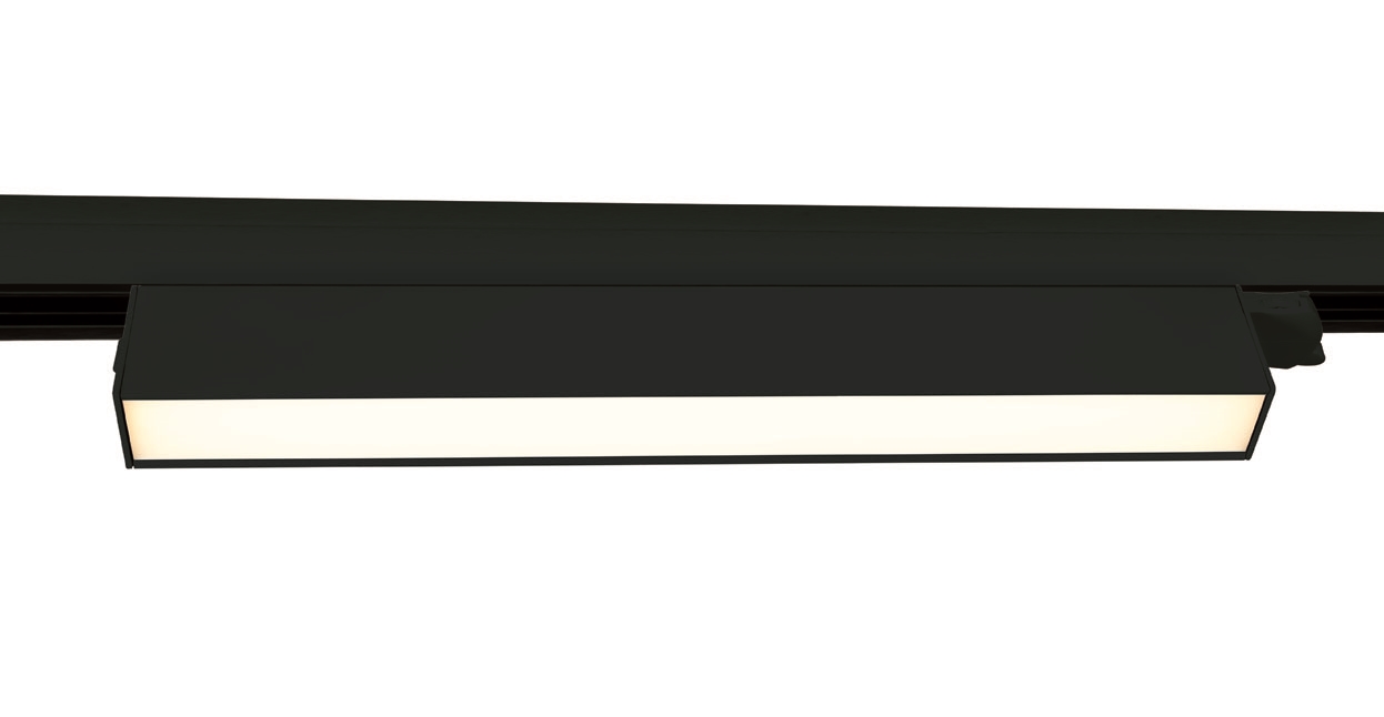 One Light 65028BT/B/V BLACK 36W CCTV LINEAR TRACK LIGHT 230V IP20