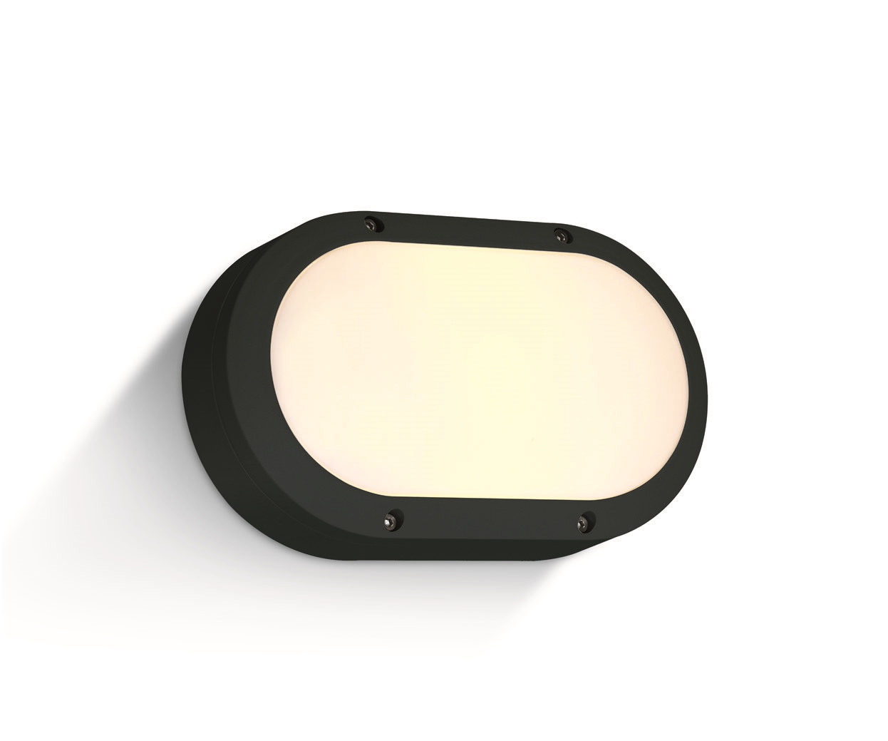 One Light 67442B/B/W BLACK LED WALL LIGHT 10W WW IP54 230V