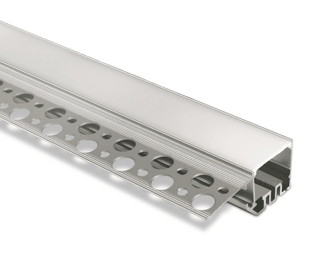 One Light 7909TR/AL TRIMLESS PROFILE 2m FOR 20mm STRIPS PC OPAL DIFFUSER