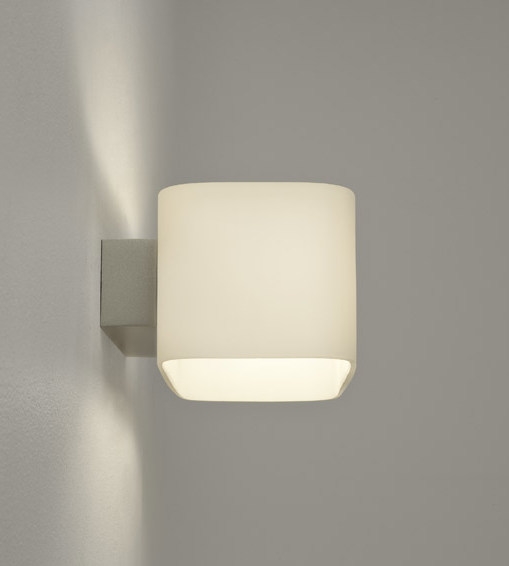 Twin Lamped Opal Glass Wall Light