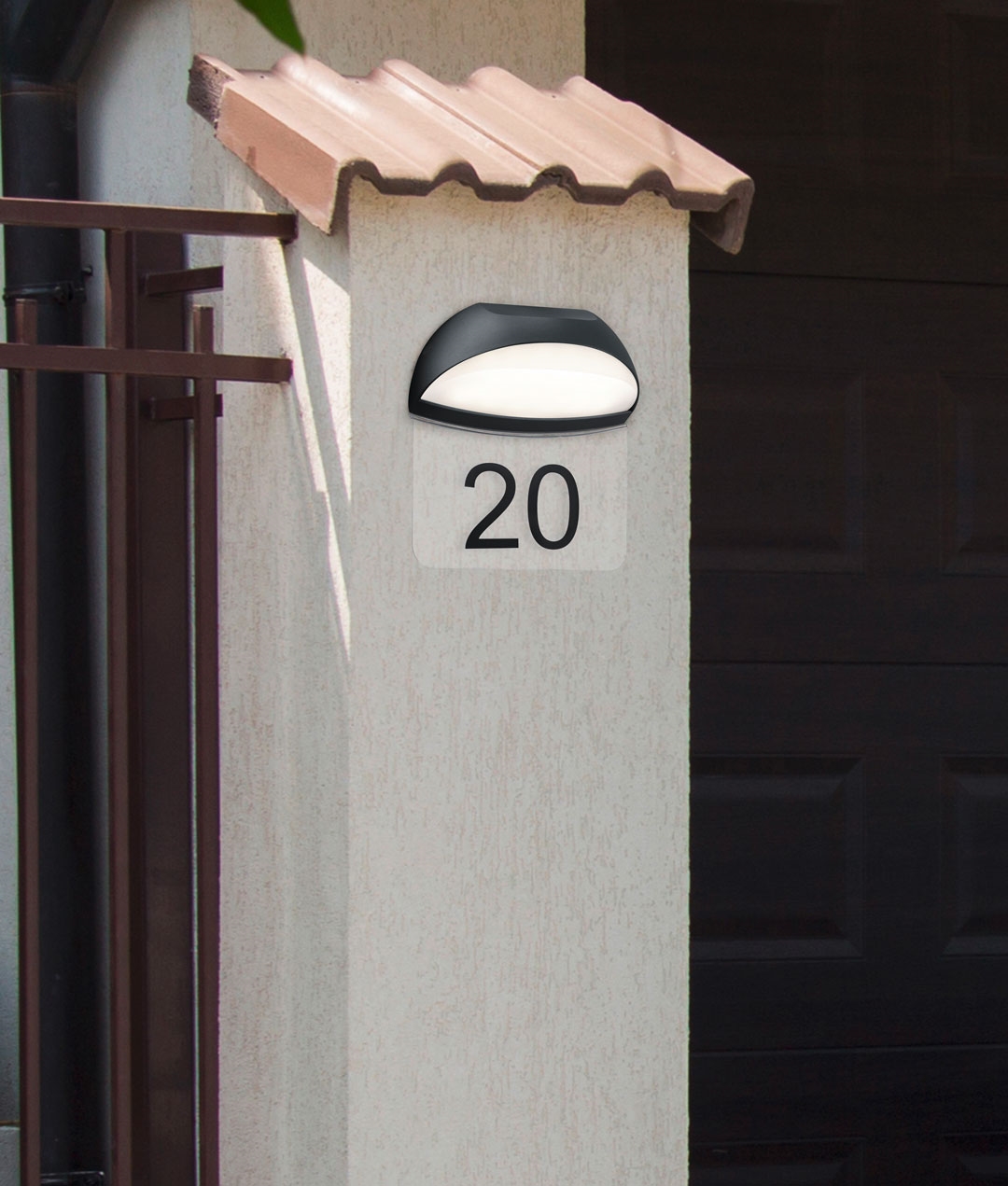 Exterior Wall Light to Illuminate House Numbers - Complete with Numbers