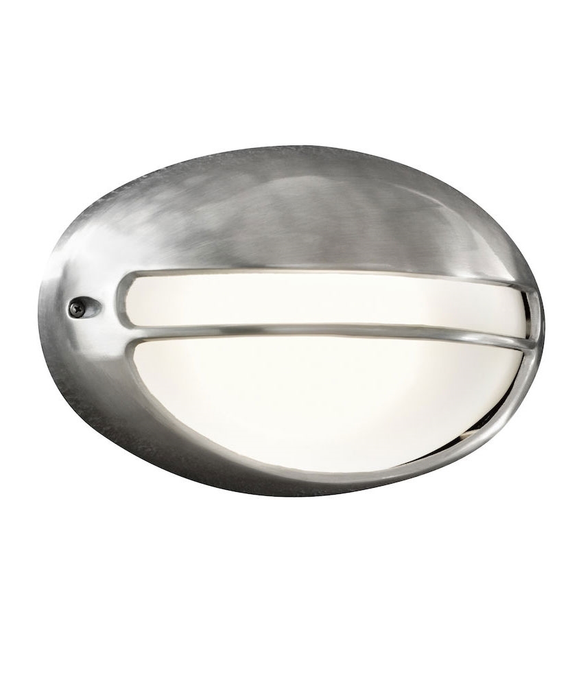 Oval Outdoor Wall Light with Eyelid Design for E27 Lamps