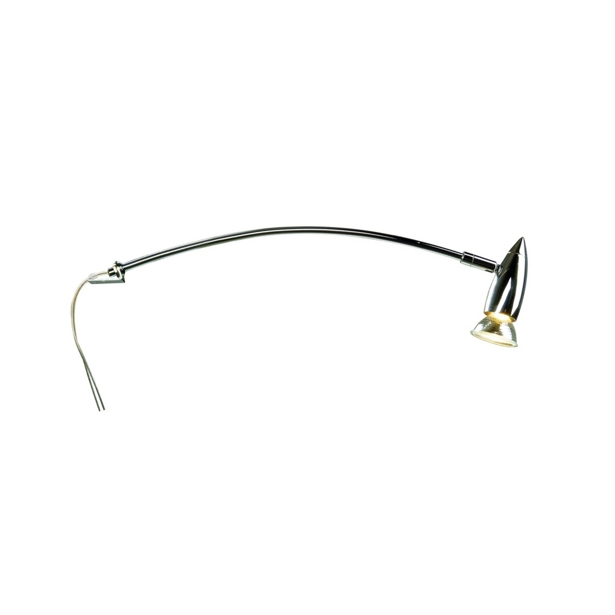 Adjustable Display Spotlight on Curved Arm for Mains GU10 Lamps