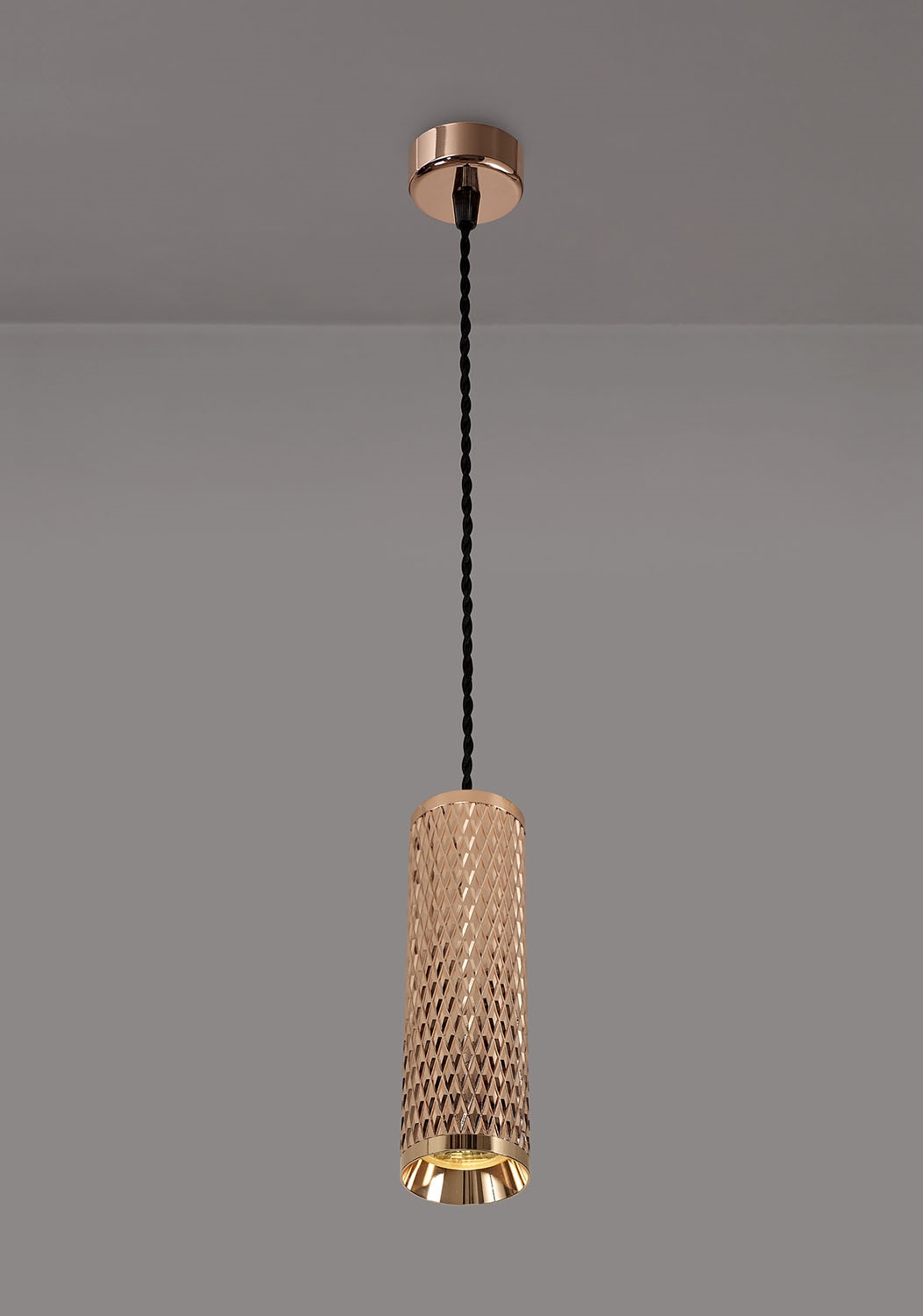 Piper 1 Light 20cm Pendant Light GU10 - Rose Gold