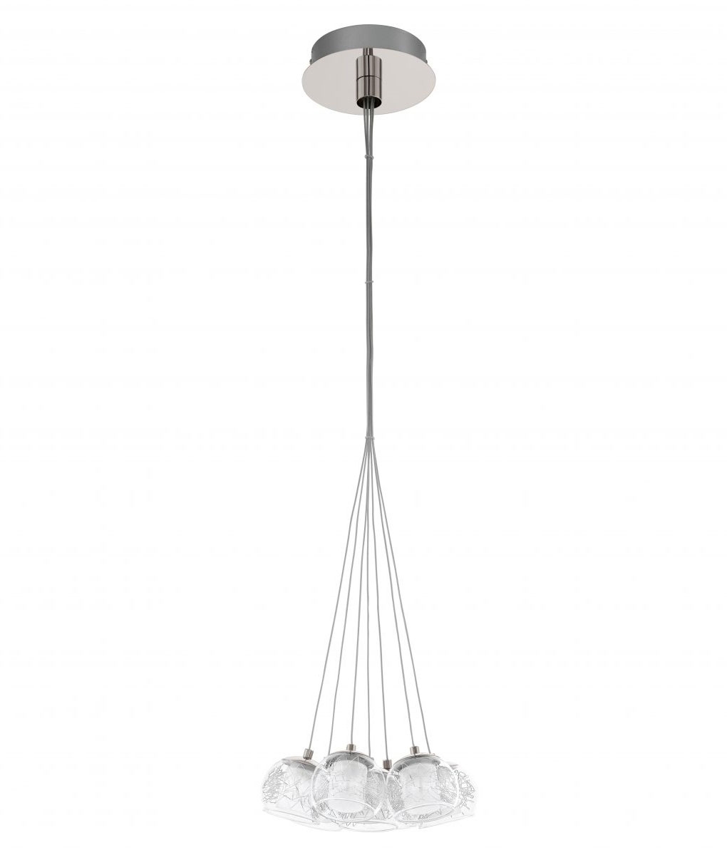 Eglo 94327 Poldras Clear and Satin Glass & Flex Ceiling Pendant ...