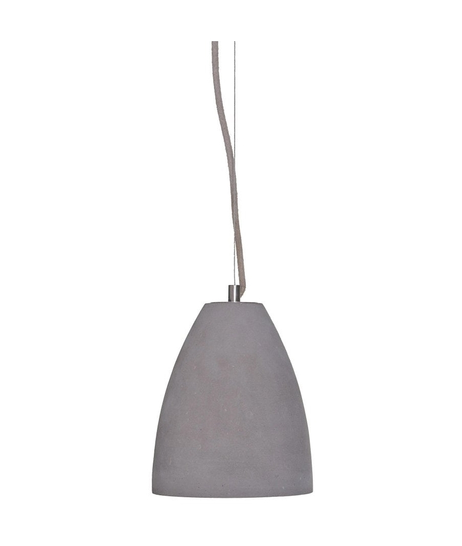 Urban Concrete Light Pendant - Cotton Rope Flex and Wire Suspension