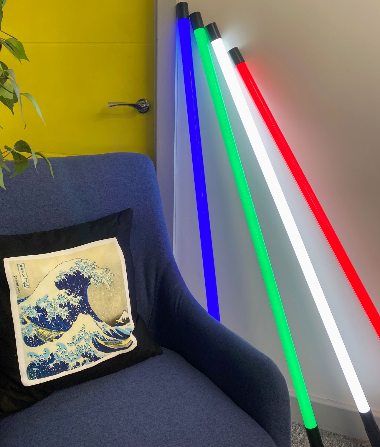 Neon LED Tube Light in 8 Colours including Stand and Wall Clips
