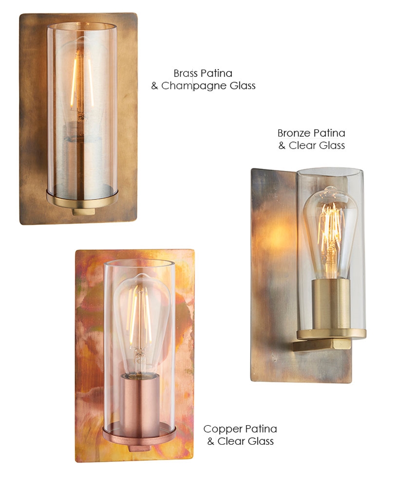 Glass Wall Light in a Retro Vintage Style with Vintage Glass - Three ...