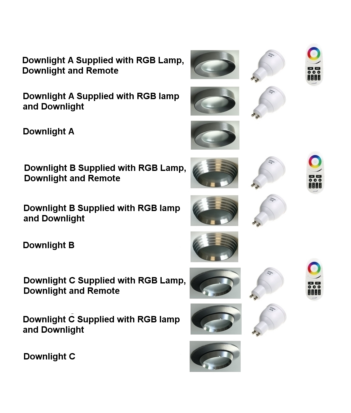 IP65 Bathroom LED Colour Changing Downlight