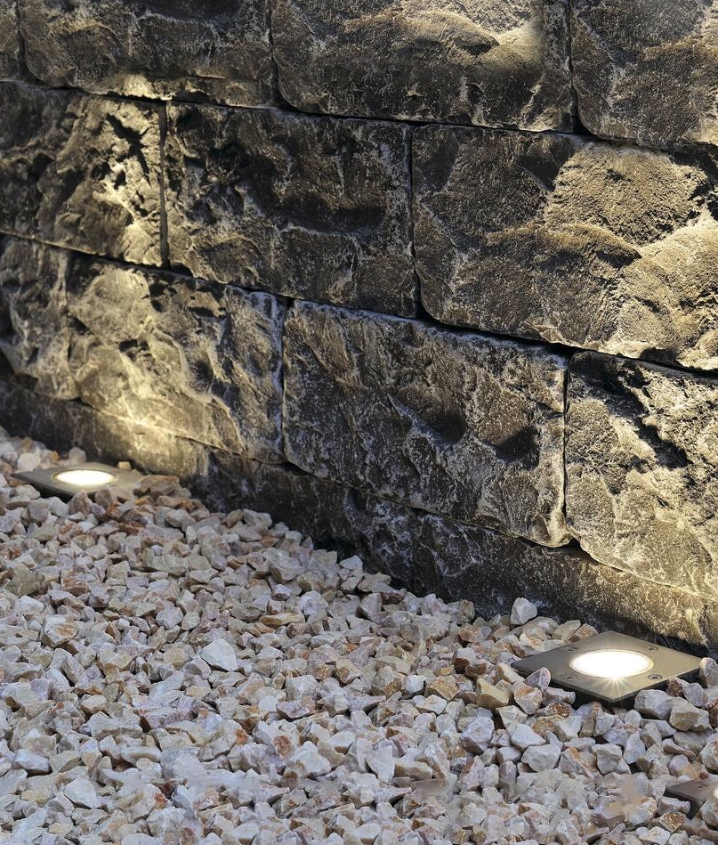 Robust 316 Stainless Steel Buried Exterior Ground Uplight - Round or Square