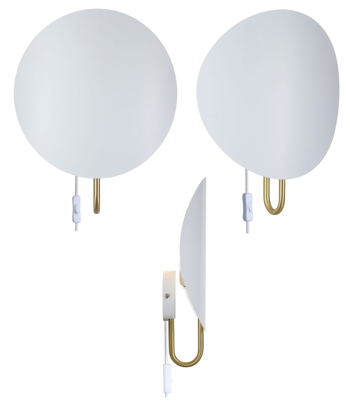 Circular Curved Wall Light Providing Indirect Soft Light