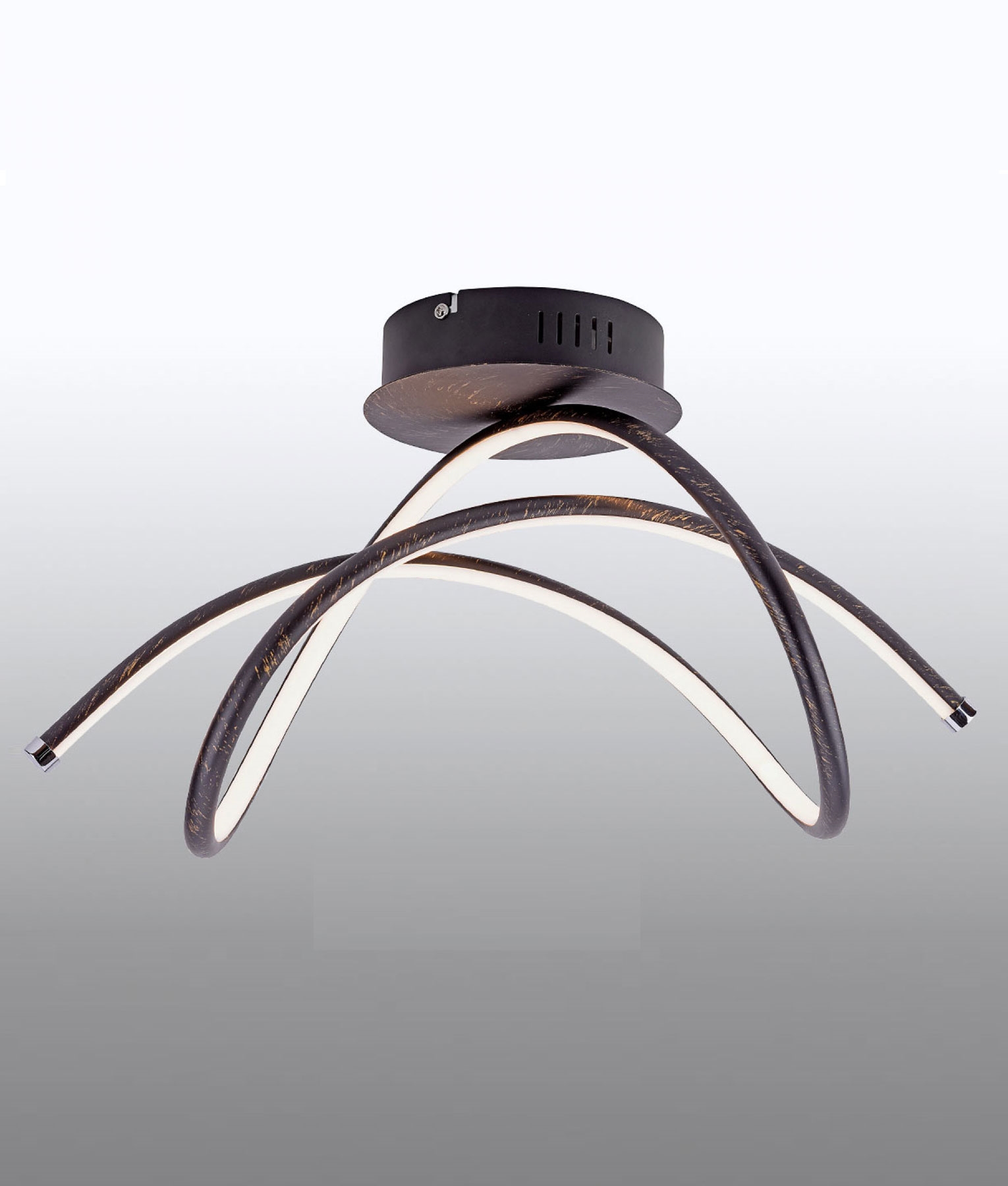 LED Semi-Flush Modern Swirled Light for Low Ceilings