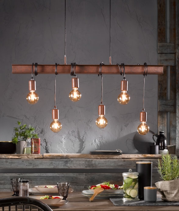 Wide Suspended Steel Beam Girder RSJ Trapeze Light Bar with Six Lamps ...