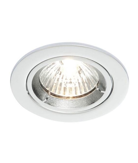 Satin Silver Adjustable Downlight for GU10 mains Lamps