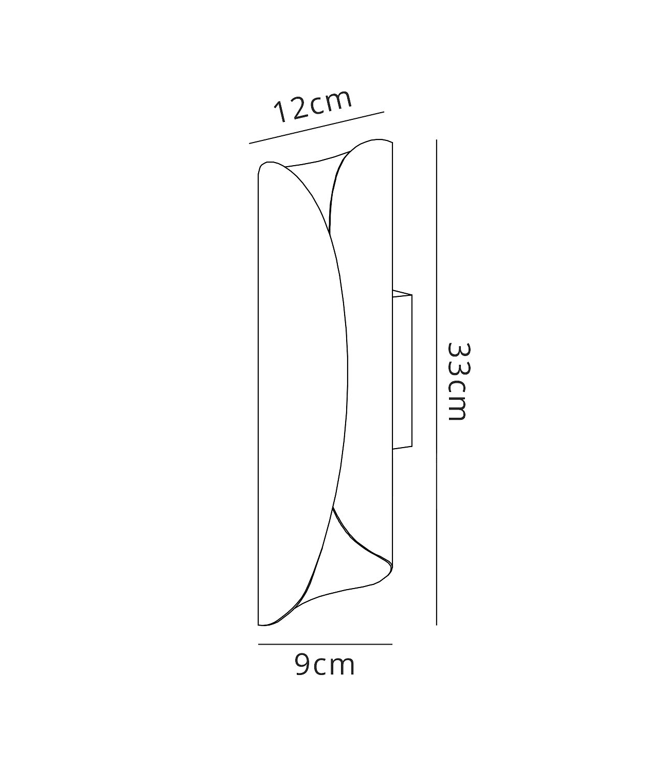 Sculptural Modern LED Overlapping Curve Wall Light - Black or White