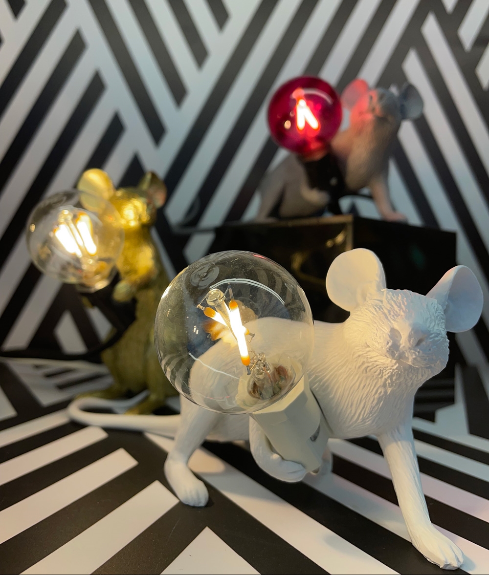 Seletti LED Bulb Mouse Table Lamp