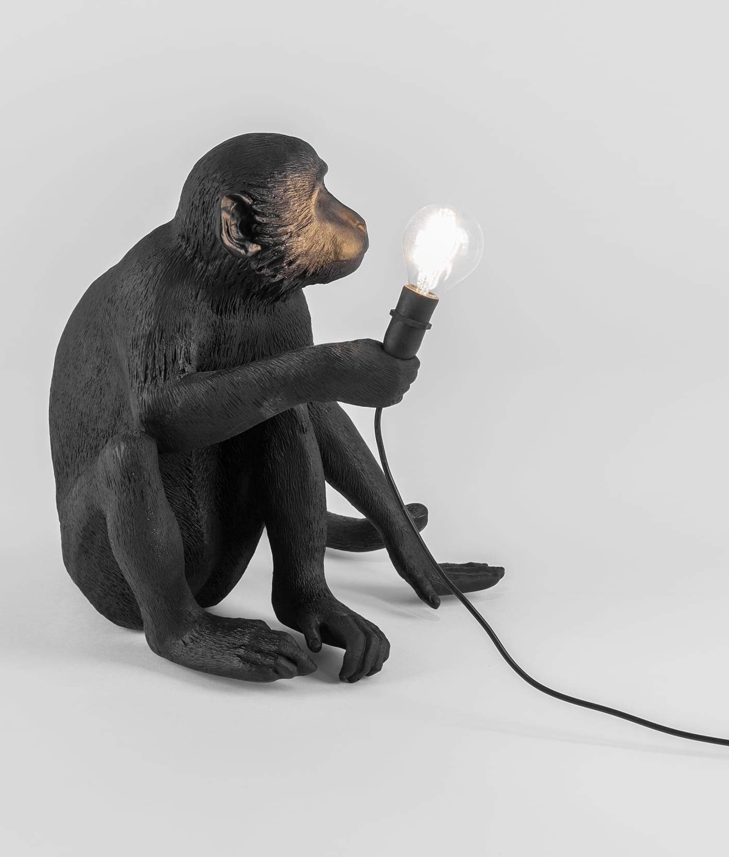 Exterior Seletti Sitting Monkey Table Light with LED Lamp