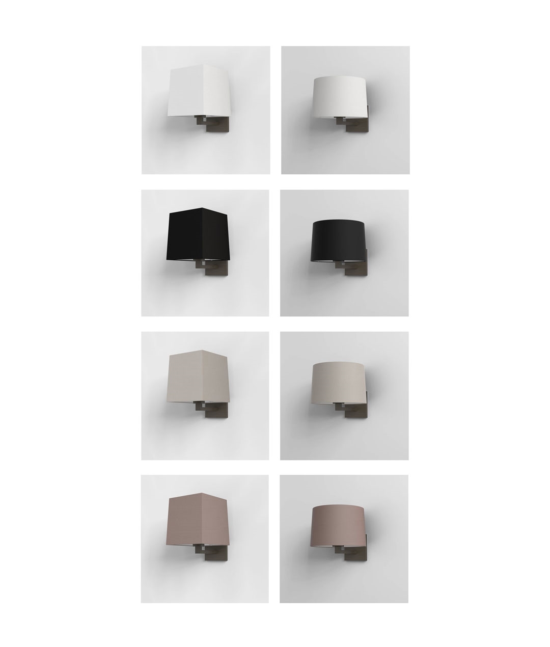 Fixed Wall Bracket in Choice of 3 Finishes plus Several Shade Options