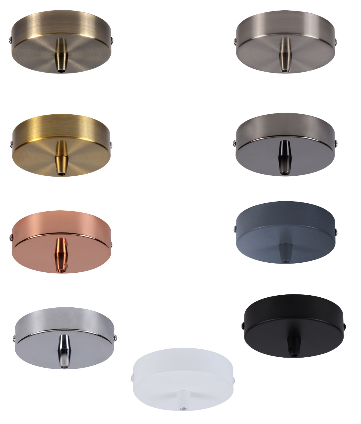 Ashmore Canopy & Ceiling Rose Kit - Antique Brass - c & w Cable Clamp