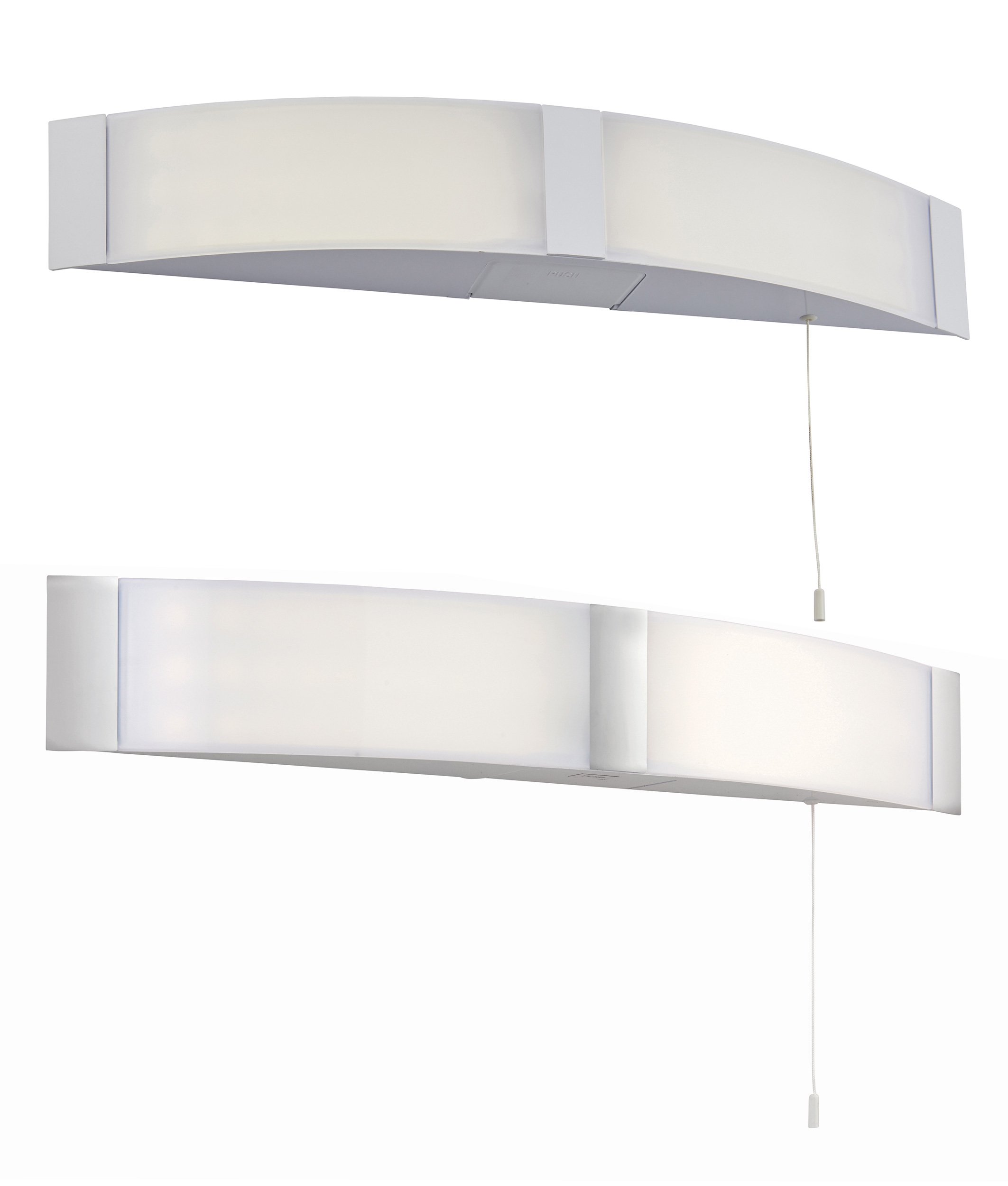 Sleek & Curved LED Bathroom Shaver Over Mirror Wall Light