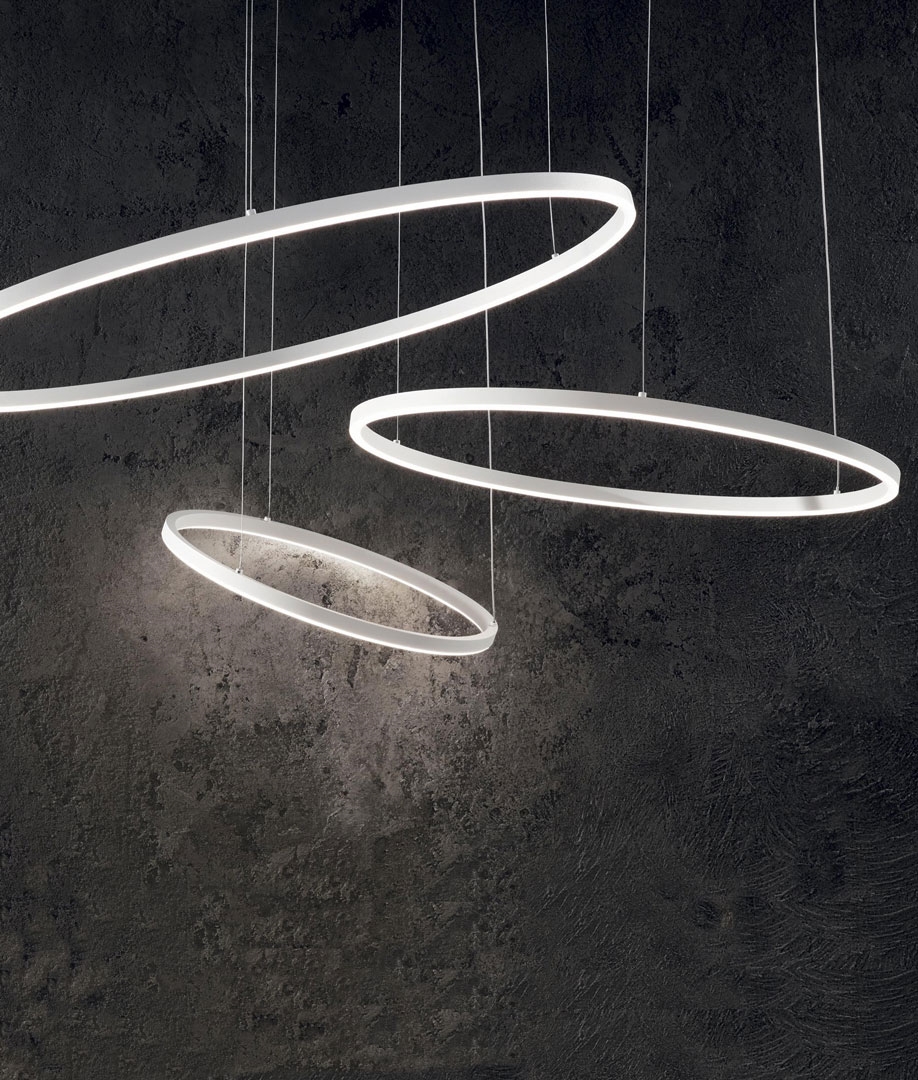 LED Slim Round Pendants with 2 Metre Drop