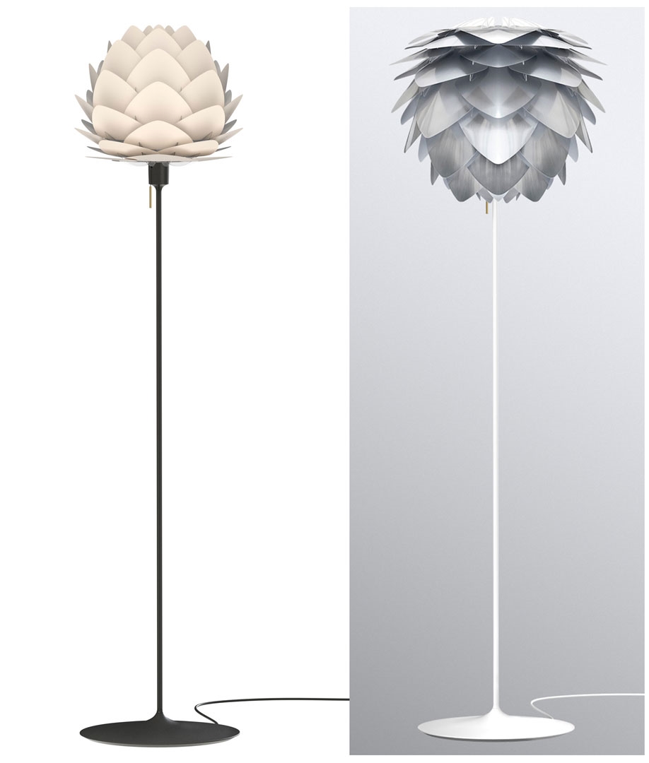 Slim Floor Stand with Switch Cord and 4 Finishes