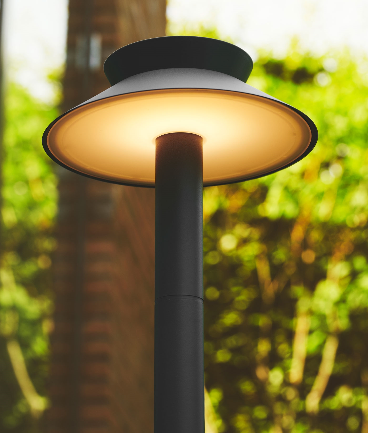 LED Solar Powered Garden Bollard - Nordic Design Dark Grey or Black