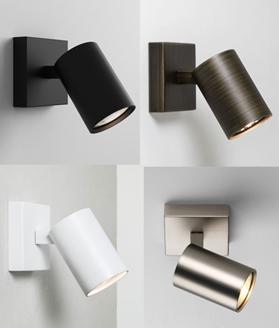 Adjustable Modern Spotlight in 4 Finishes - Round or Square Backplate