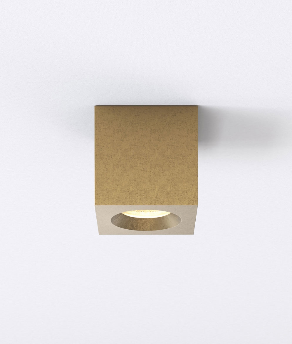 Solid Brass Surface Mounted Downlight - Built-in LED or GU10 Round or ...