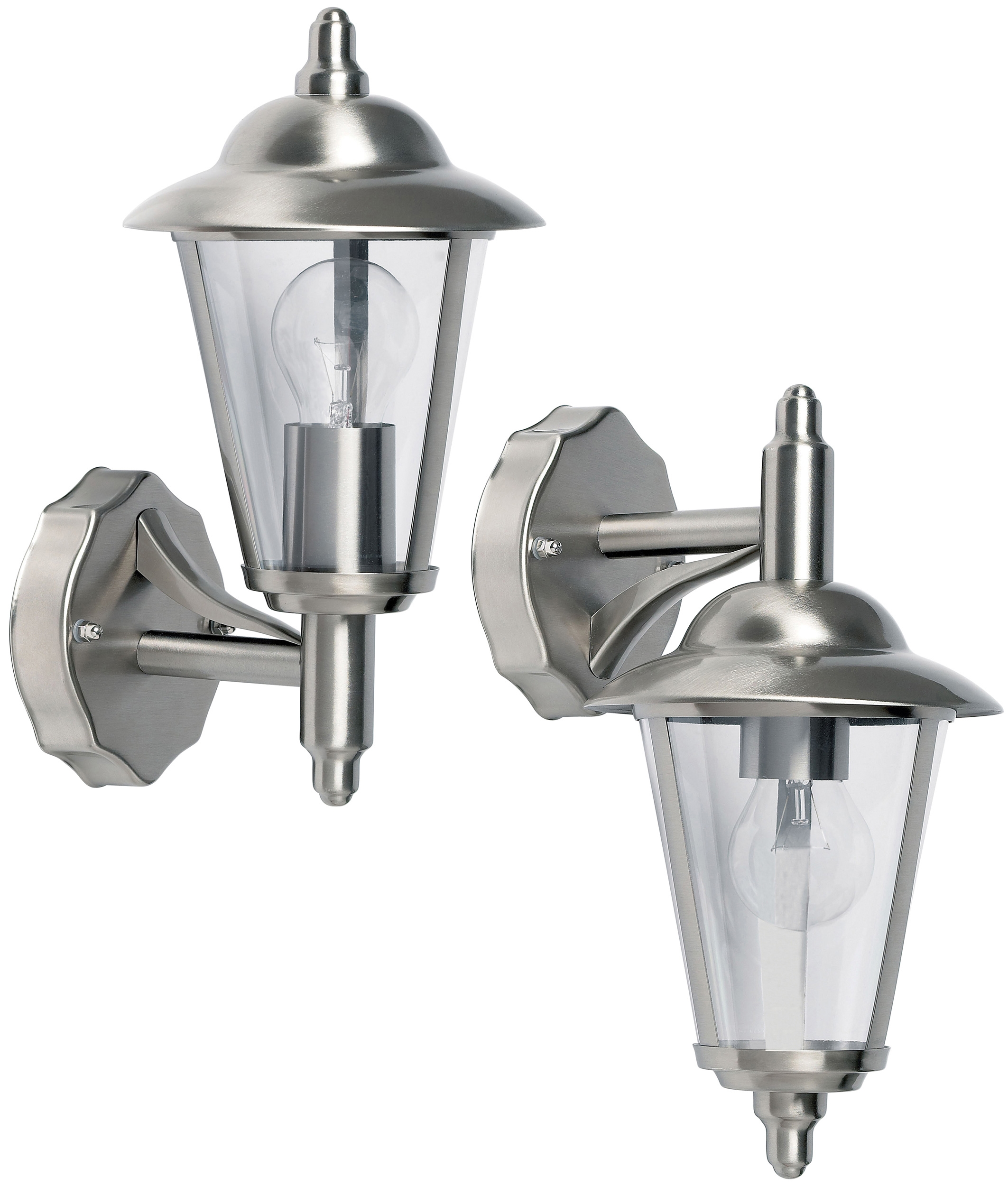 IP44 Traditional Style Exterior Wall Light - Two Version with Clear Glass