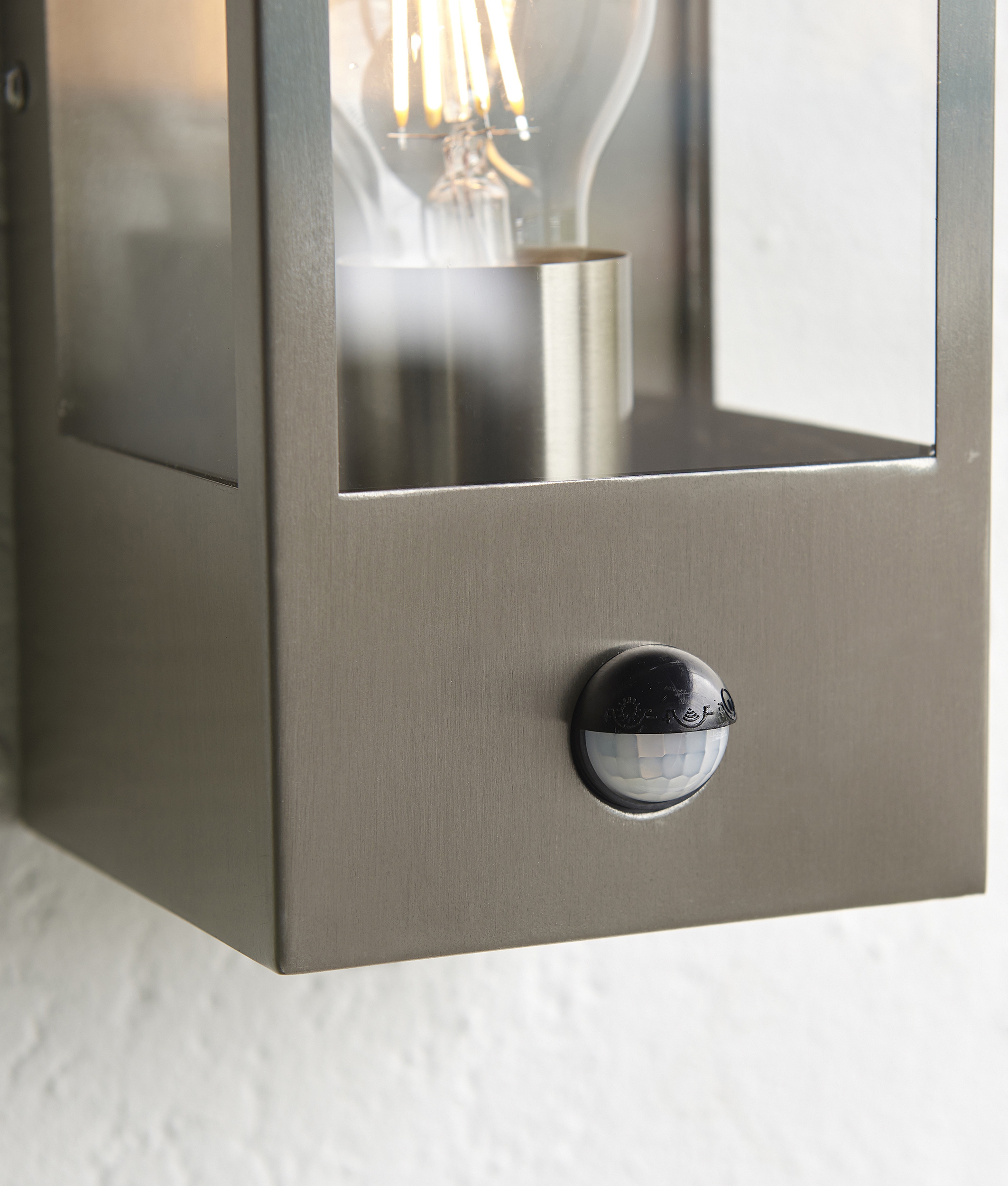 IP44 Exterior Boxed Frame Wall Lamp - PIR and Daylight Sensors