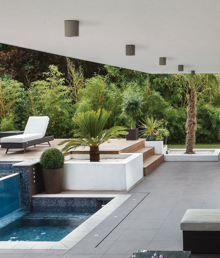 Surface Mounted Concrete Downlight IP44 for exterior use