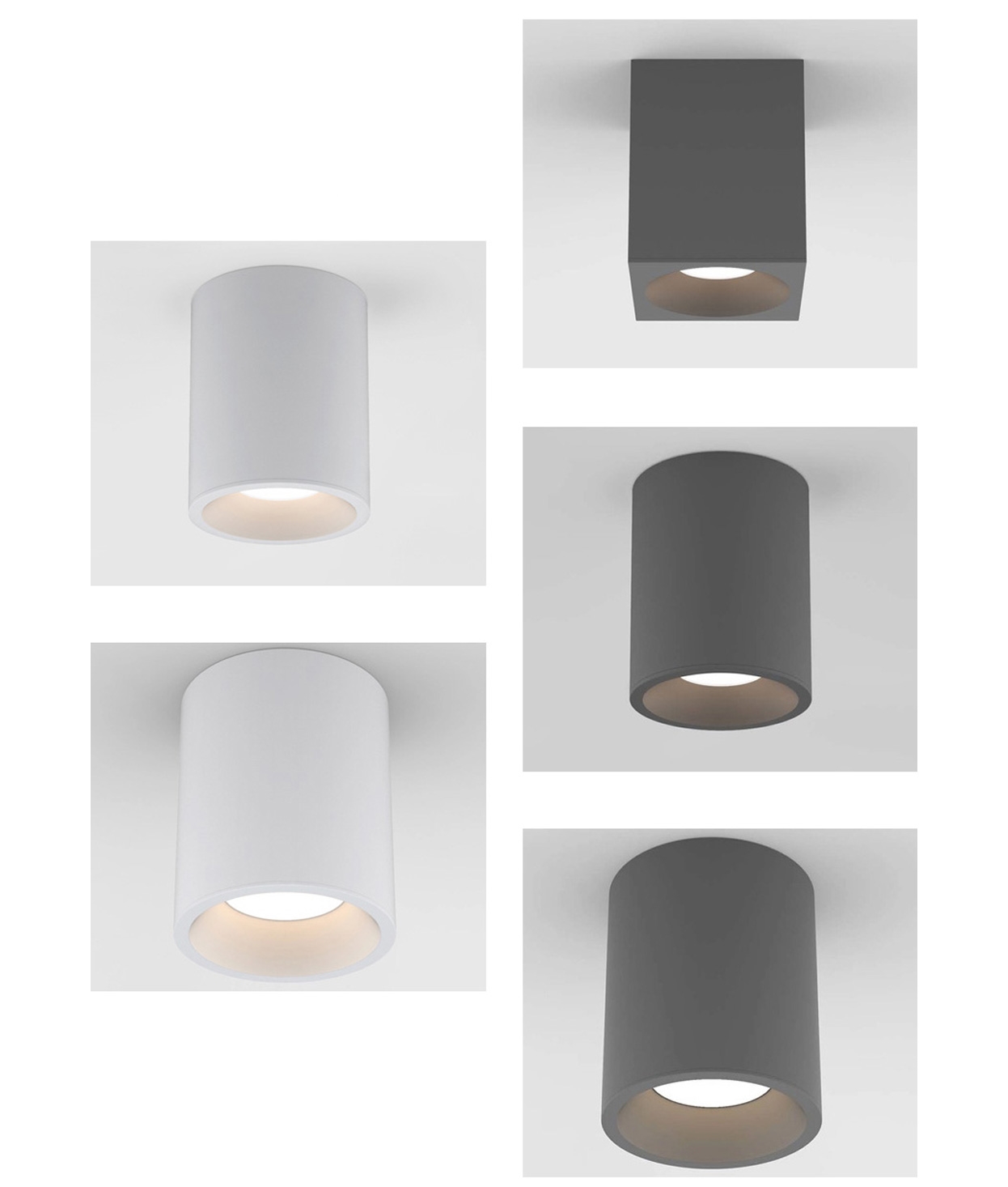 Fixed LED IP65 Surface Mounted Spotlight in Grey or White