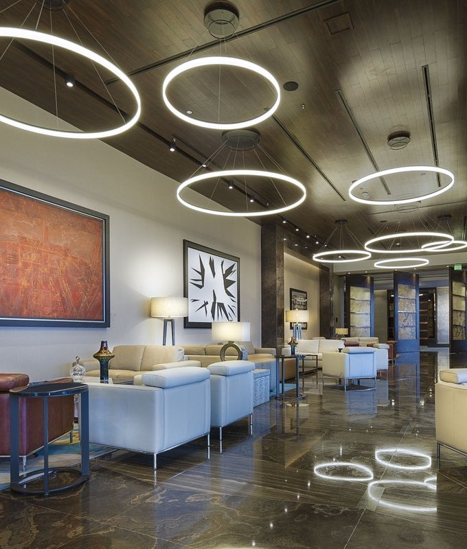 Large Circular Ring LED Pendant - 3 Diameters