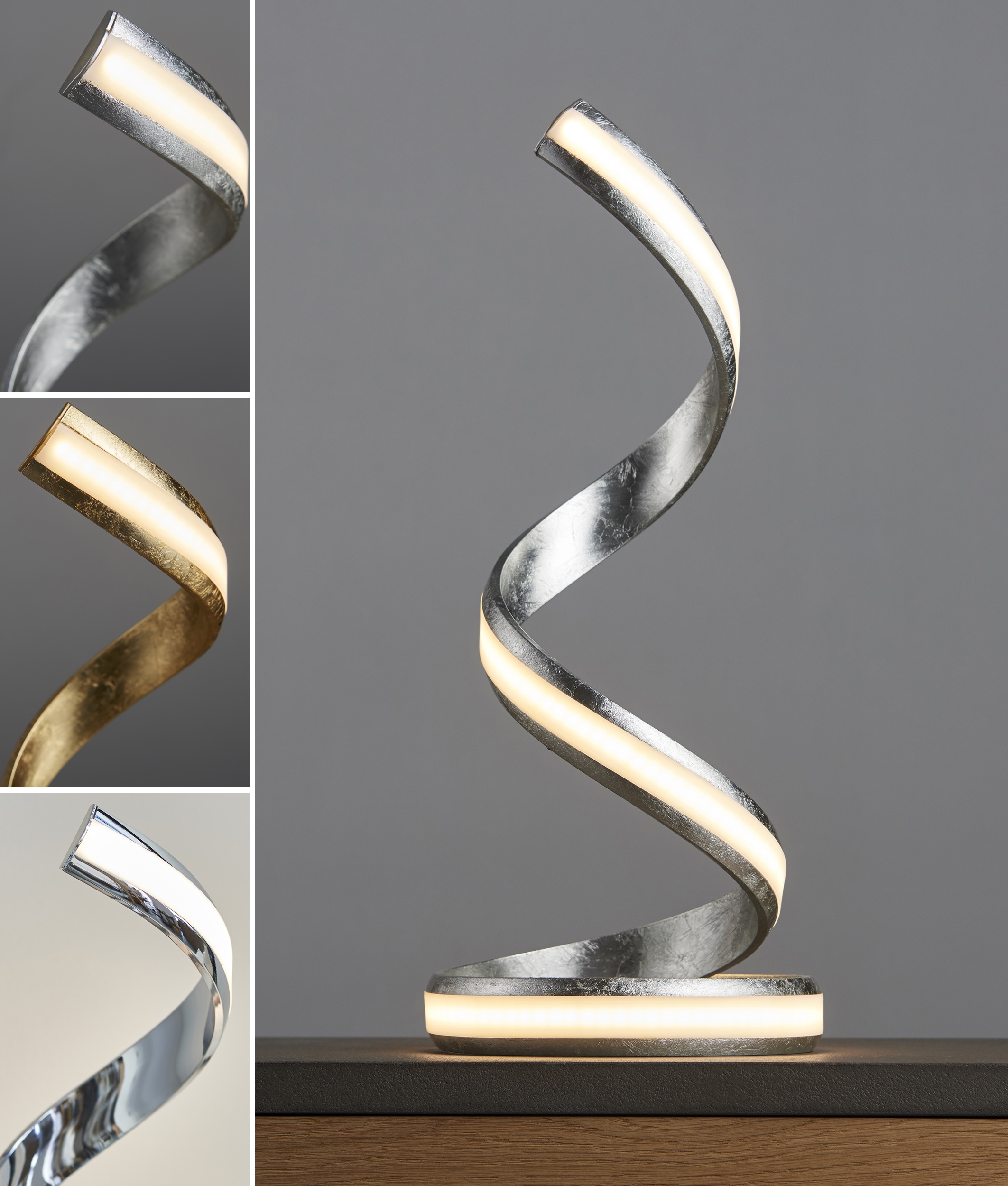 Contemporary Sculptural LED Table Lamp - 2 Finishes
