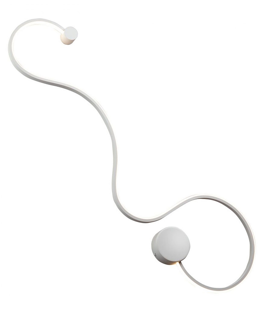 LED Curled Wall Light - Gold Leaf, Black or White