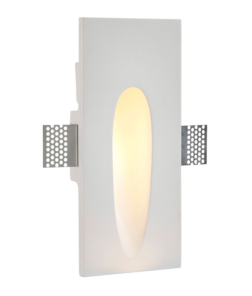 Recessed Plaster-In Wall Light - Two Sizes - Round or Tall