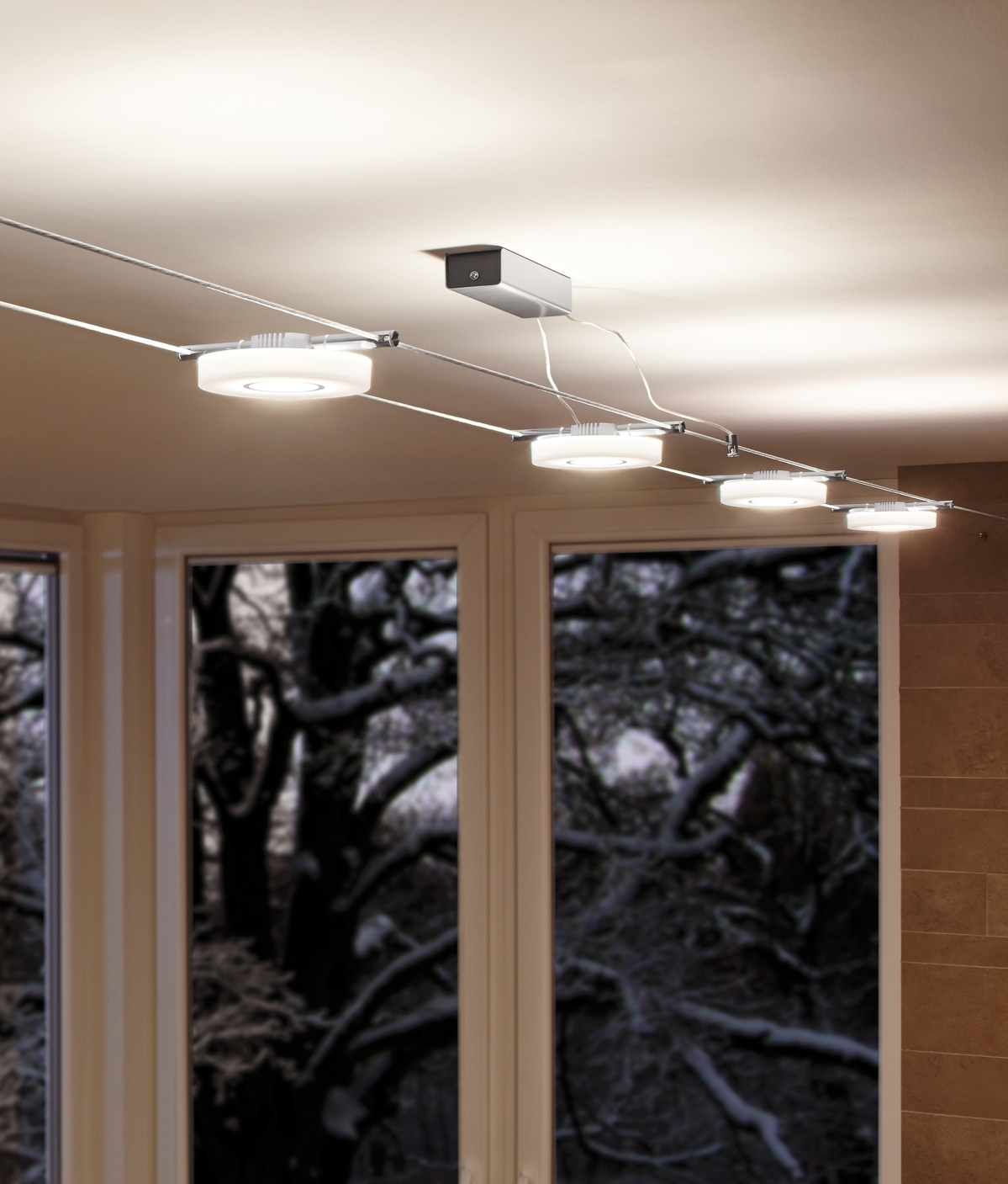 Ready to Install Track Wire Kit including 5 LED Round Spots