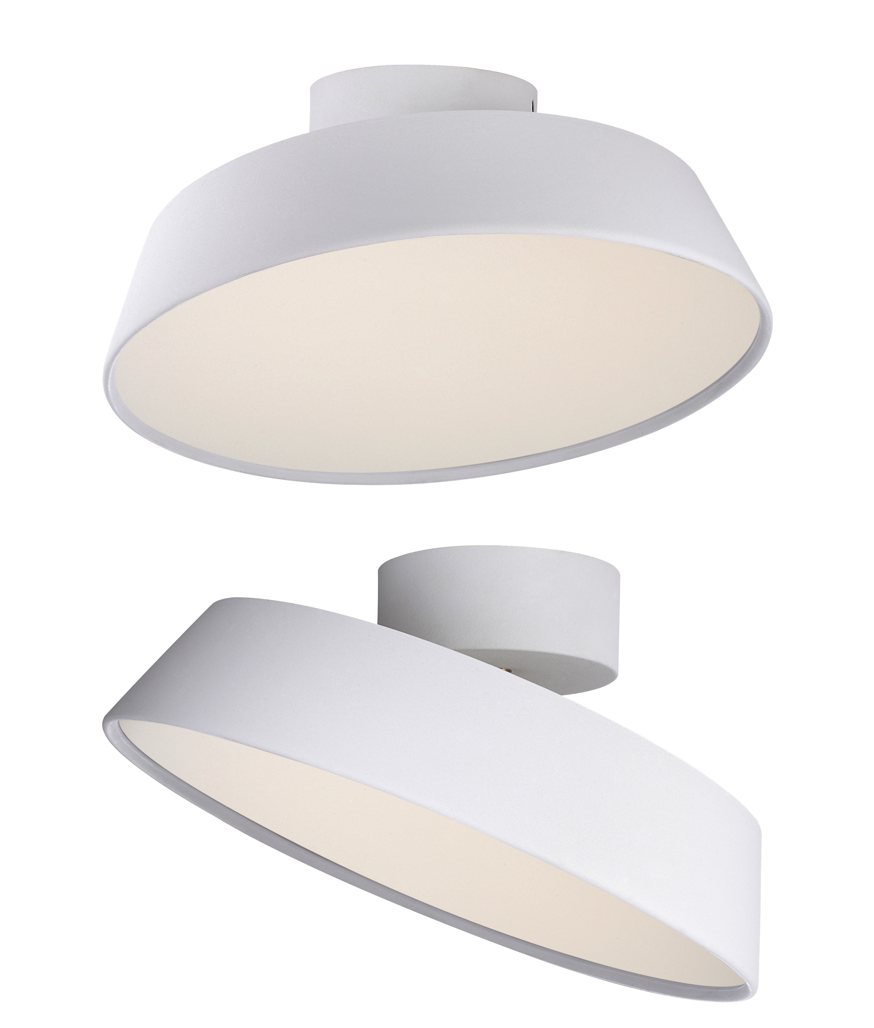 Tiltable and Adjustable Dimmable LED Ceiling Light - Grey or White Finish