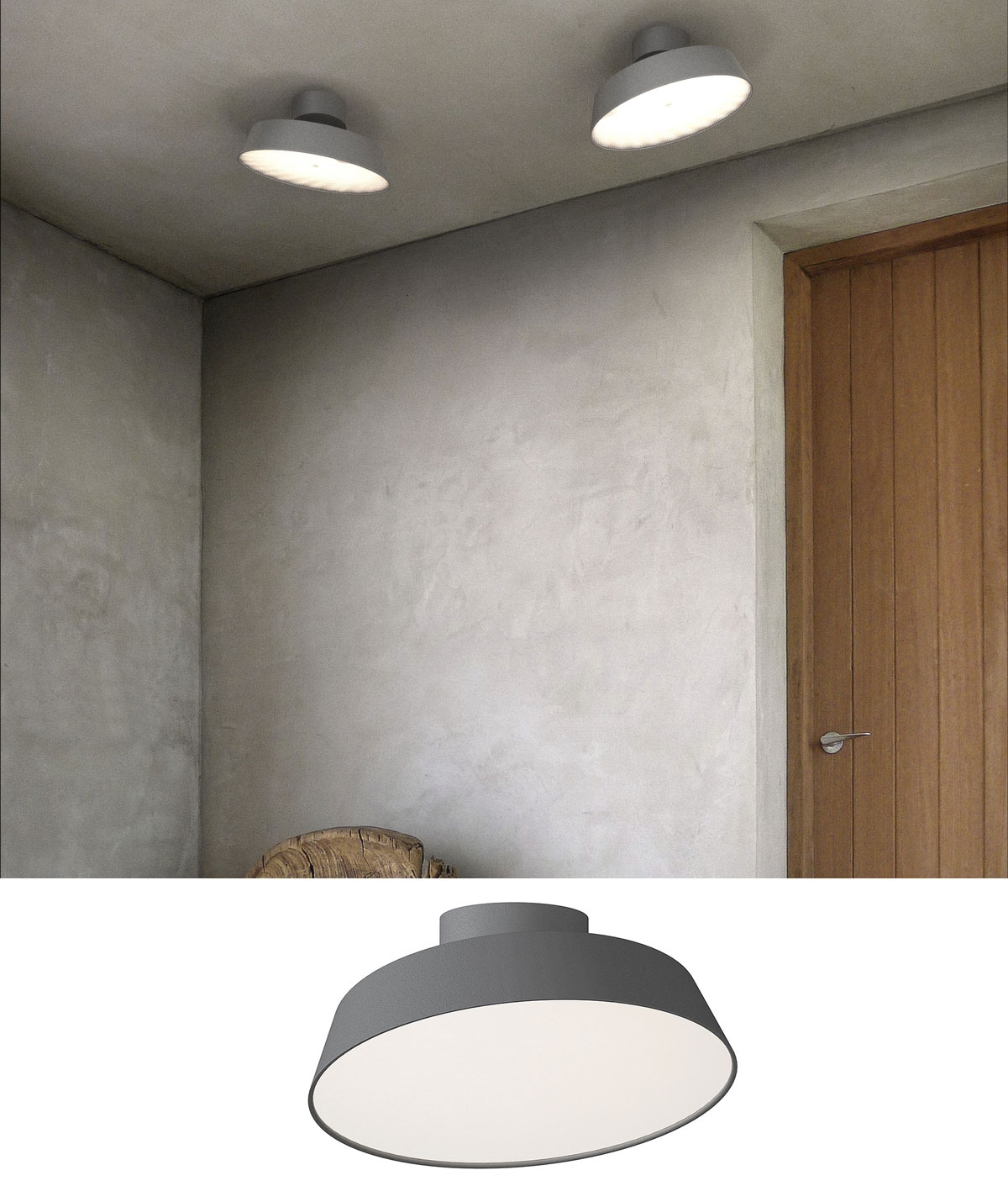 Tiltable and Adjustable Dimmable LED Ceiling Light - Grey Finish